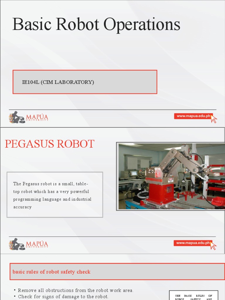 Basic Robot Operations 2020 | PDF | Machines | Mechanical Engineering