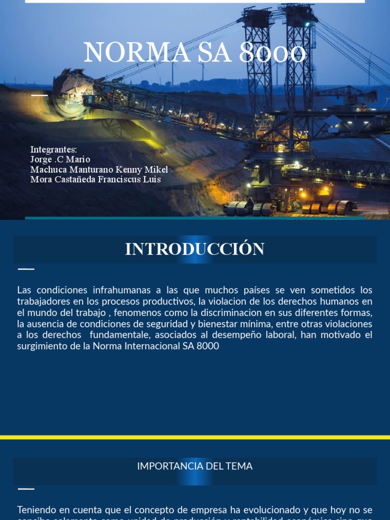 Norma SA 8000 | PDF | Seguridad y salud ocupacional | Auditoría