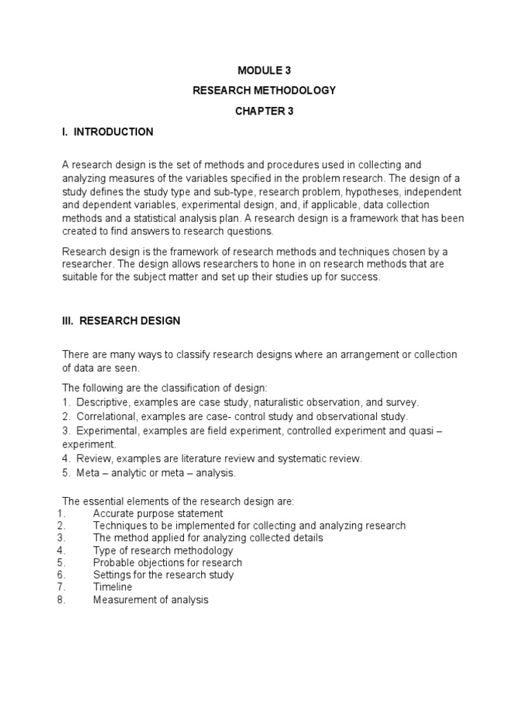 Module 3 Chapter 3. | PDF | Research Design | Qualitative Research