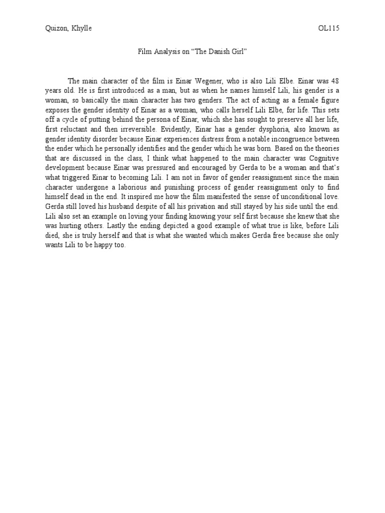 GED109 Film Analysis | PDF | Art | General Fiction