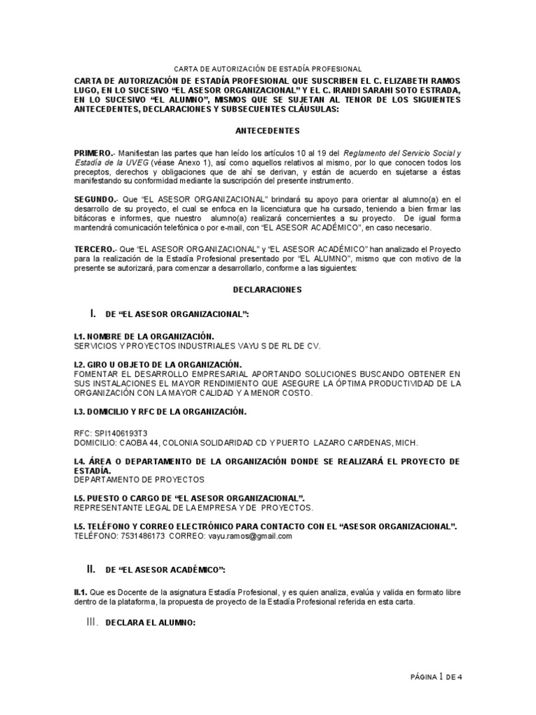 EA1 - Formato Carta Autorización | PDF | Trabajo Social | Desarrollo profesional