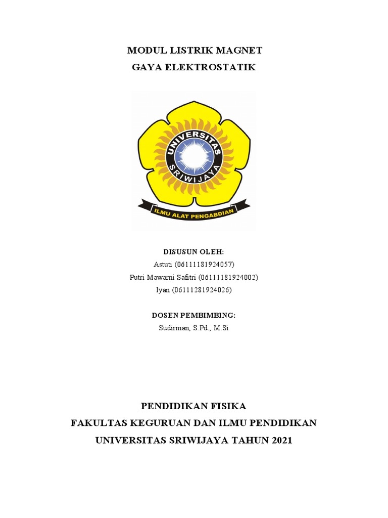 Modul Gaya Elektrostatik | PDF | Sains & Matematika