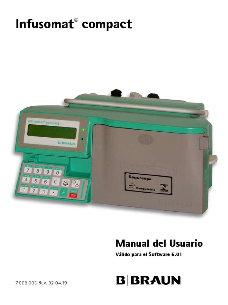 Bomba de Infusion B Braun Infusomat Compact | PDF | Calibración ...