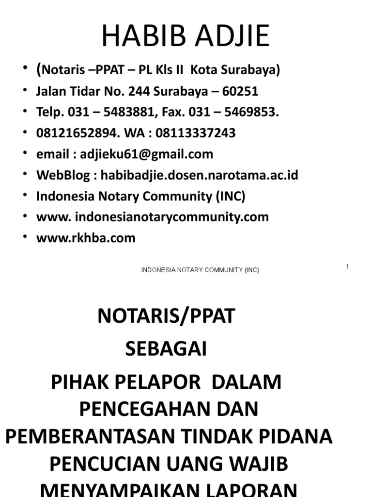 Notaris Dan Gatekeeper by Habib Adjie | PDF