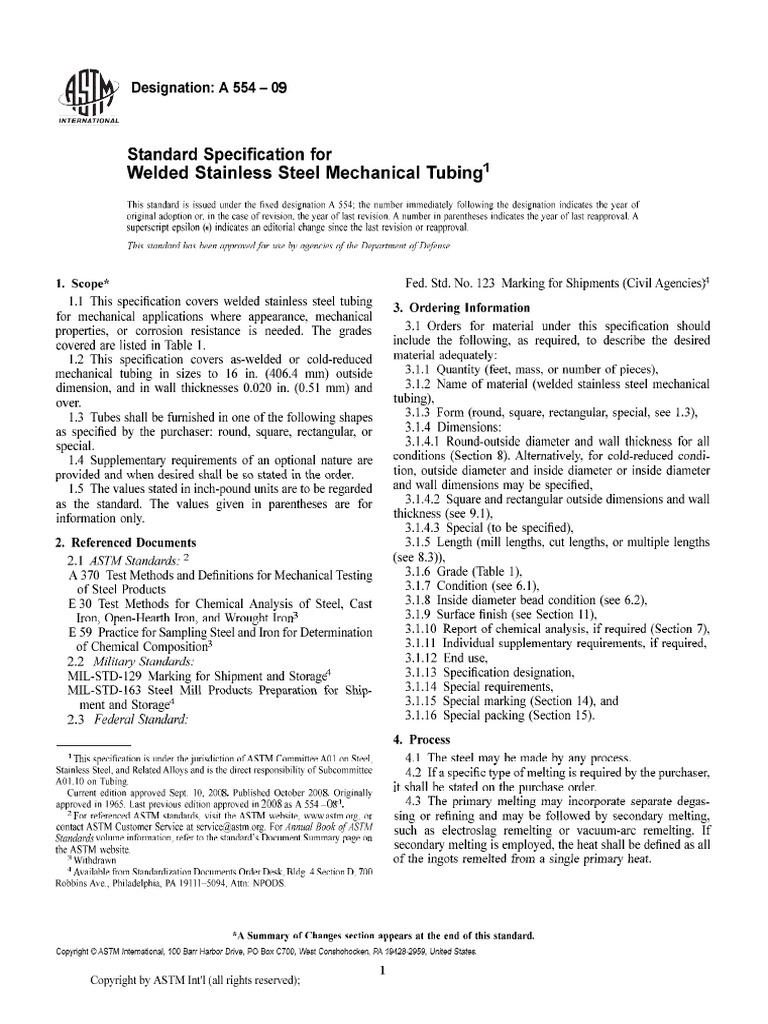 Astm A554 | PDF