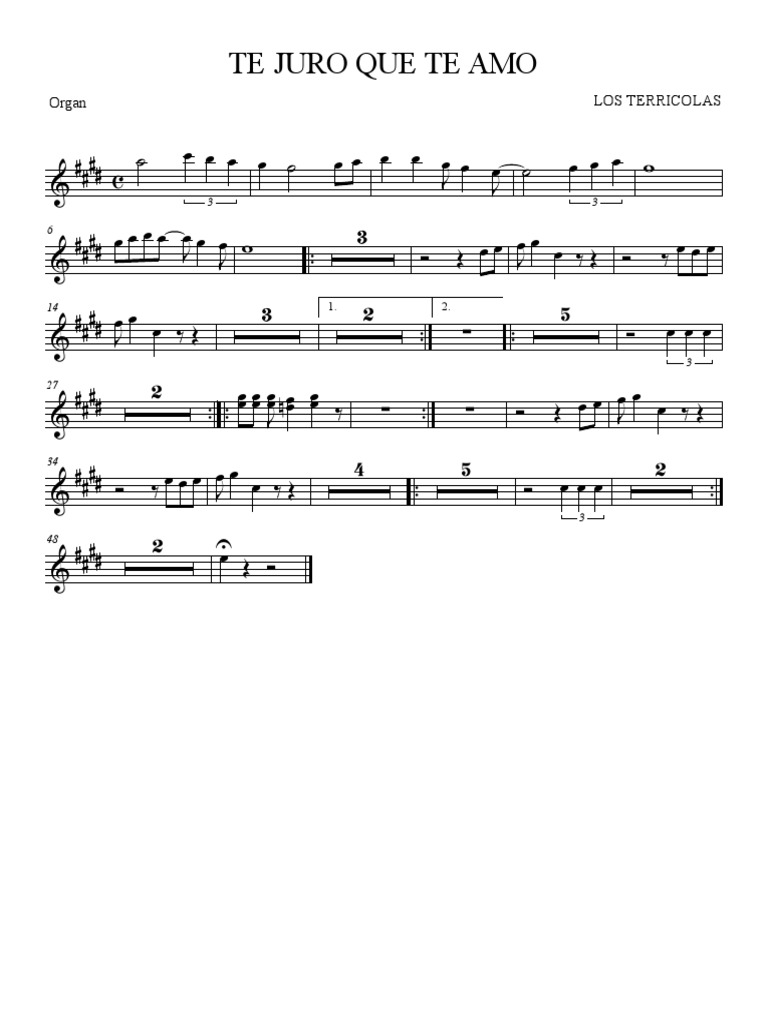 Te Juro Que Te Amo - Alto Sax G | PDF