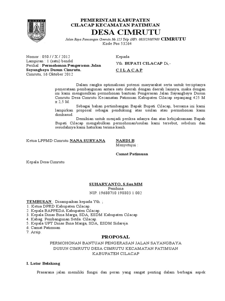 Proposal Pengerasan Jalan | PDF