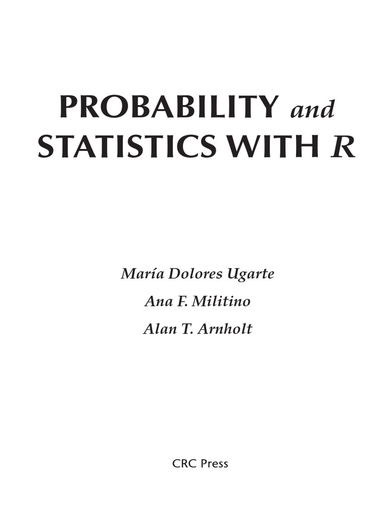 María Dolores Ugarte, Ana F. Militino, Alan T. Arnholt - Probability ...
