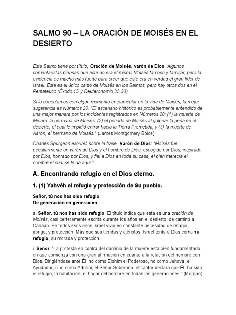 Salmo 90 Analisis | PDF | Moisés | Dios