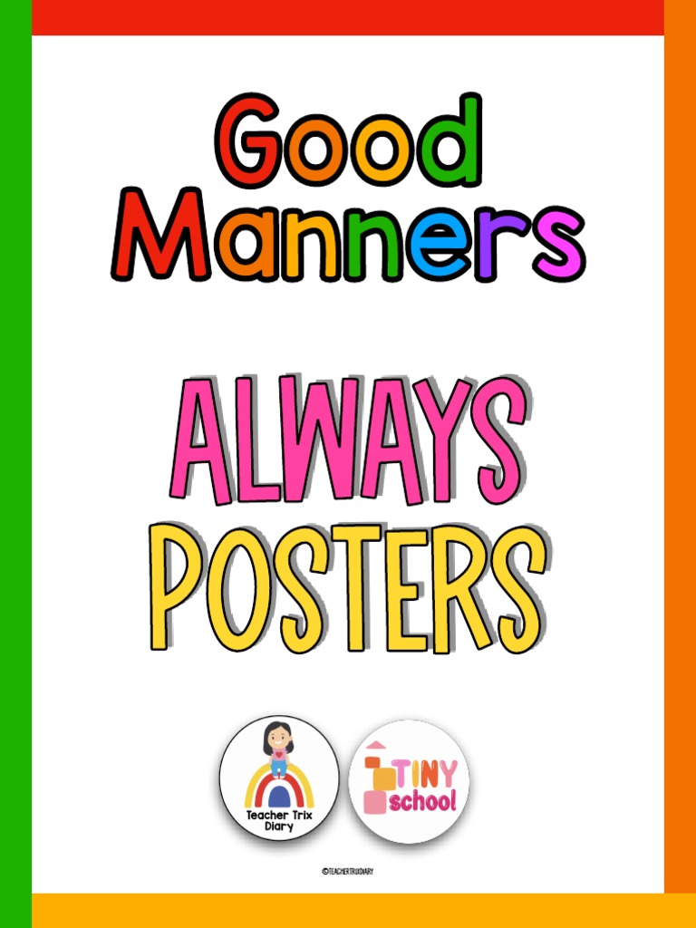 Good Manners Printables | PDF