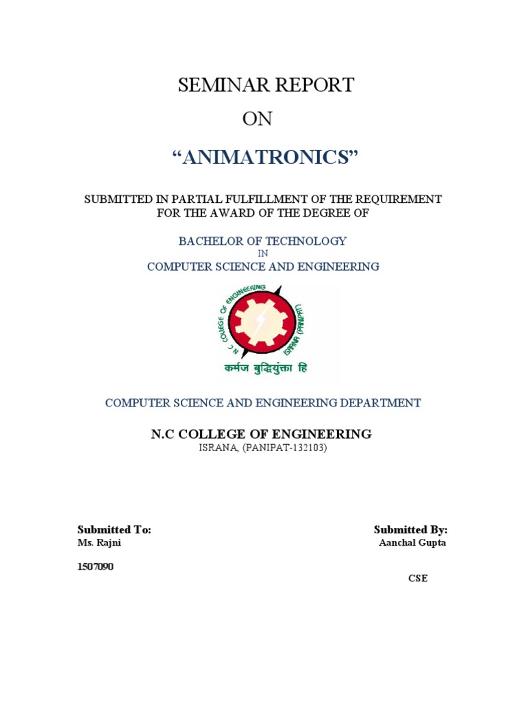 Animatronic Report | PDF | Nature