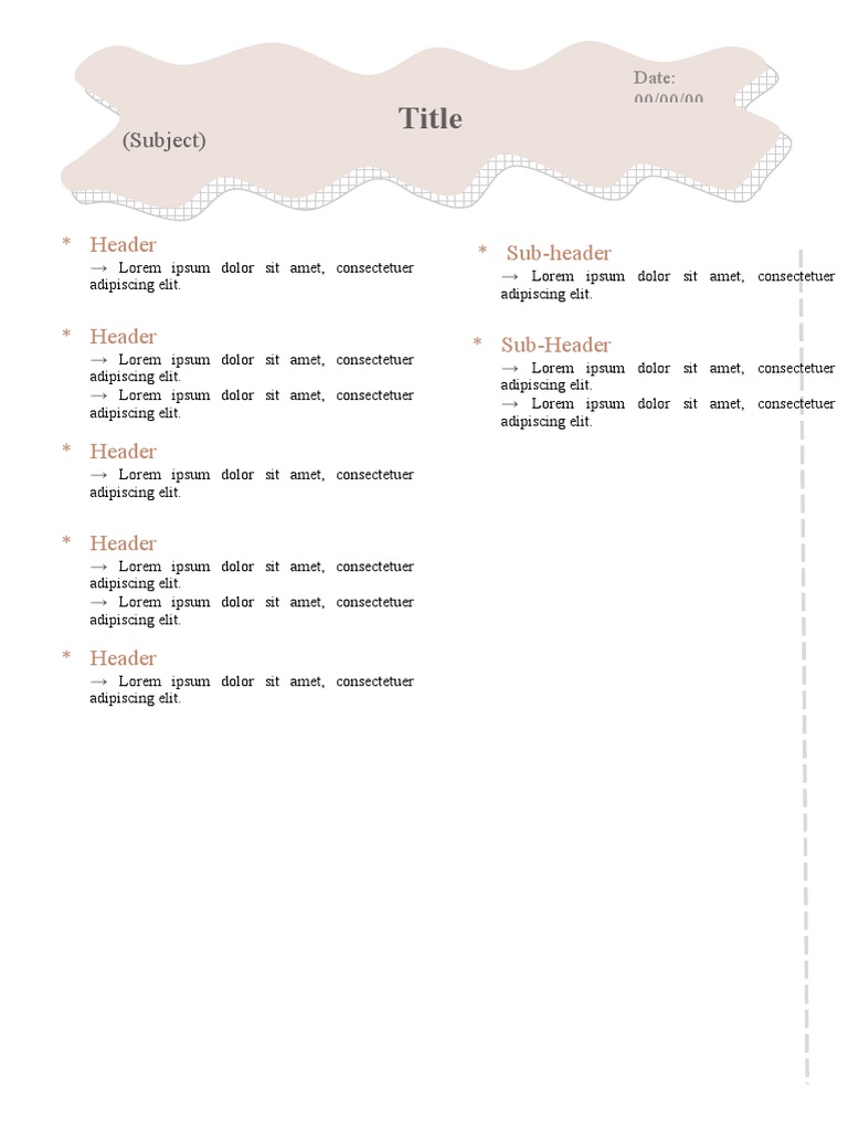 Ms Word Notes Template 2 | PDF | Text
