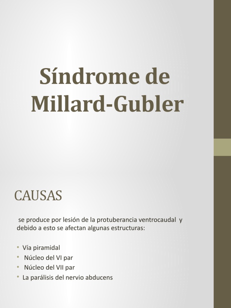 Sindrome de Millard-Gubler | PDF