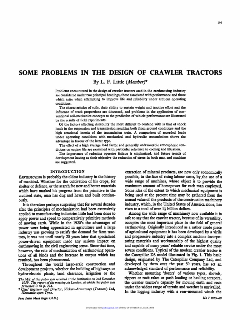 Crawler Tractor Design | PDF | Transmission (Mechanics) | Tractor