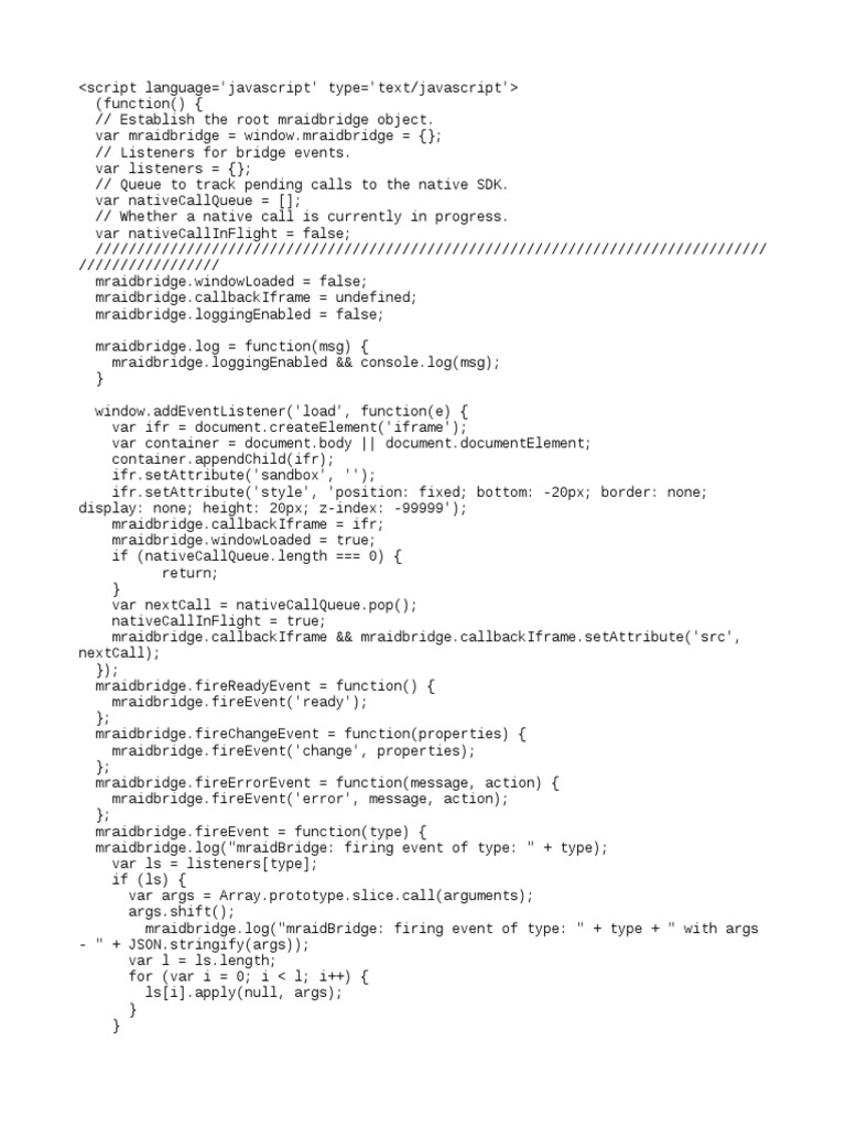 Ia Mraid Bridge | PDF | Computers