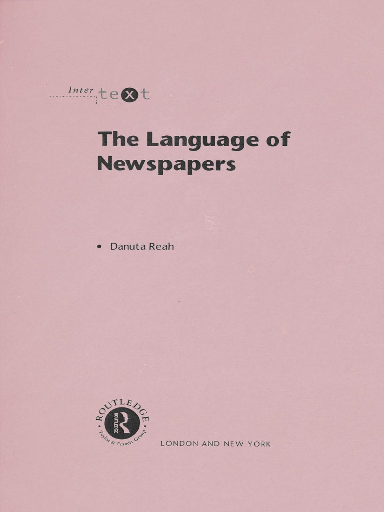The Language of Newspapers | PDF