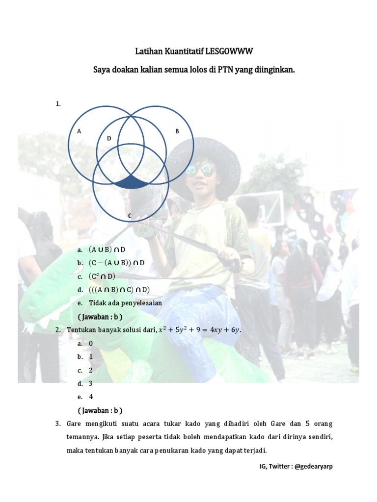 Soal Keberkahan Hidup PK Utbk | PDF