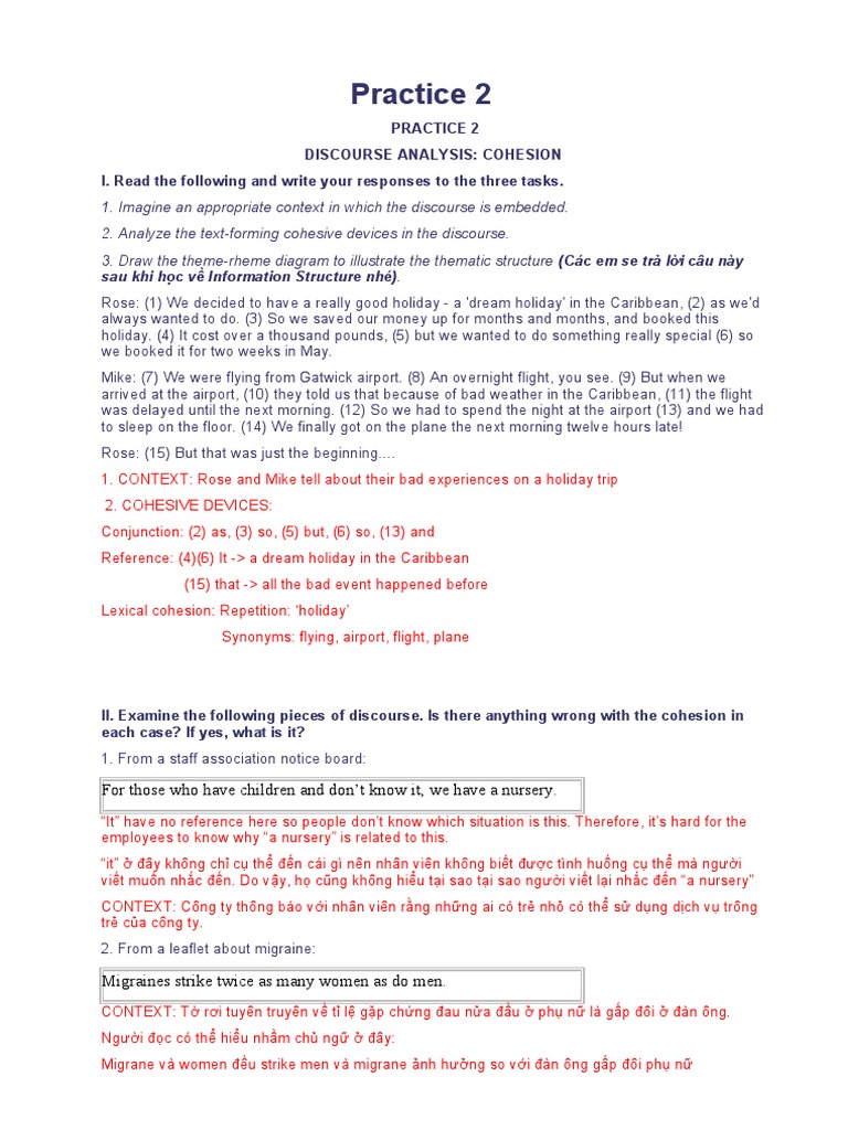 Practice 2practice 3 Cohesion | PDF