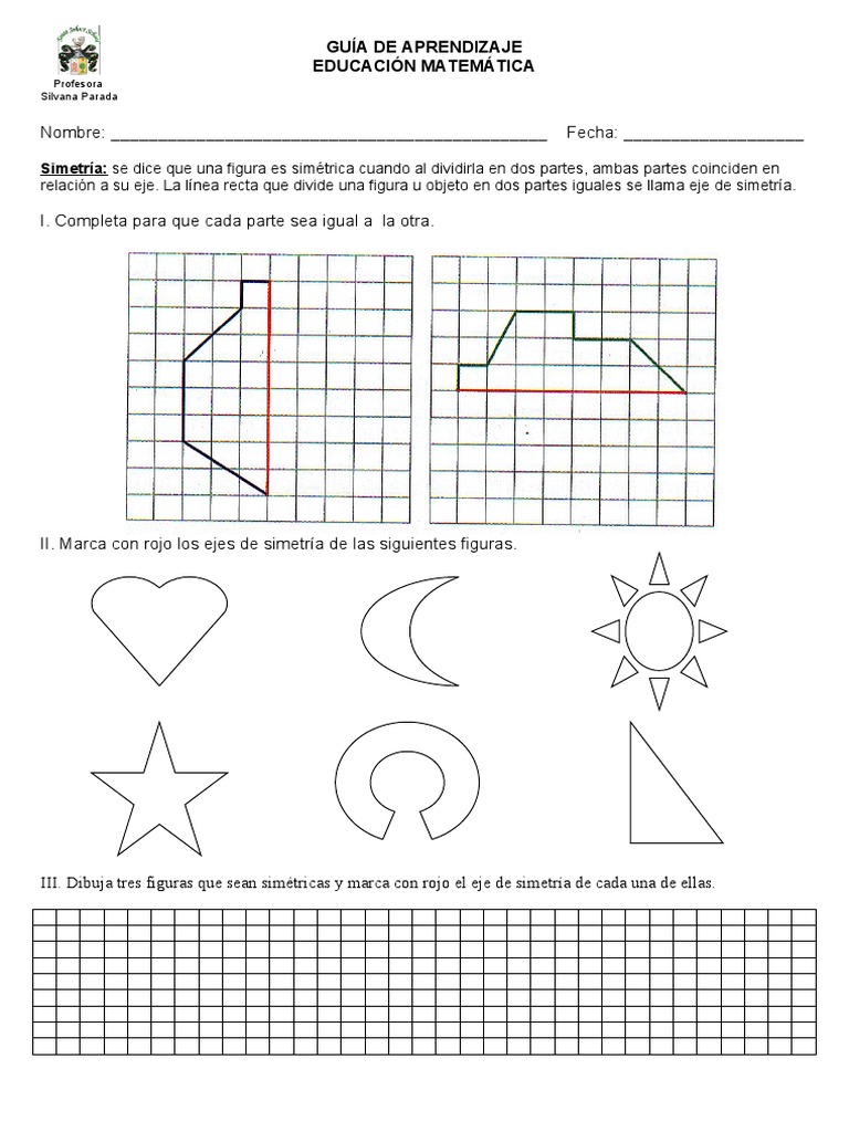 Guía de Aprendizaje Simetria | PDF