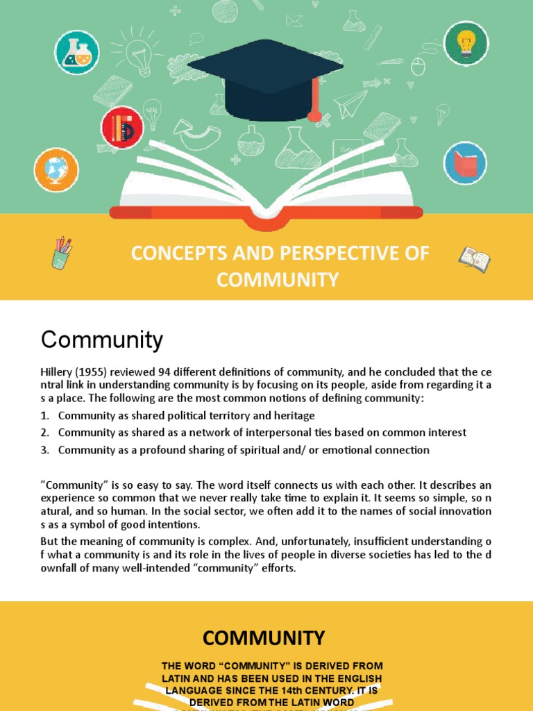 Concepts and Perspective of Community | PDF | Community | Prejudices