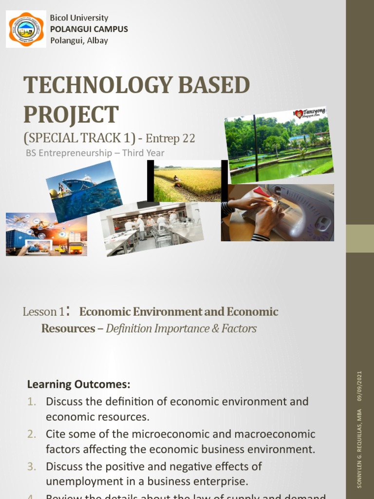 Technology Based Project: Special Track 1) | PDF | Economics ...