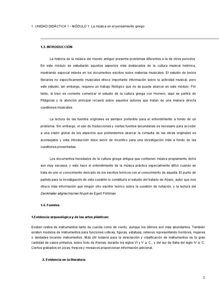 Pensamiento Musical | PDF | Platón | Pitágoras