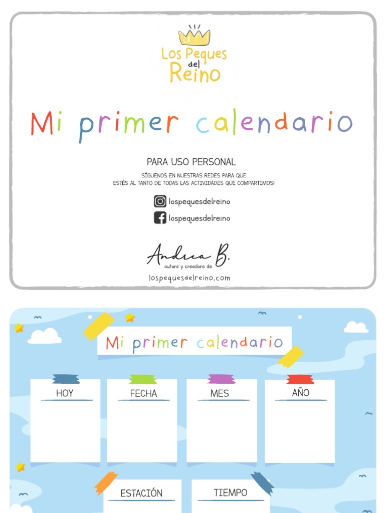 Mi Primer Calendario | PDF