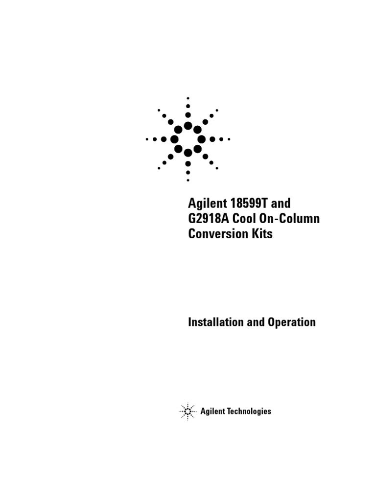 Agilent Cool On-Column Operation Manual | PDF | Gas Chromatography ...