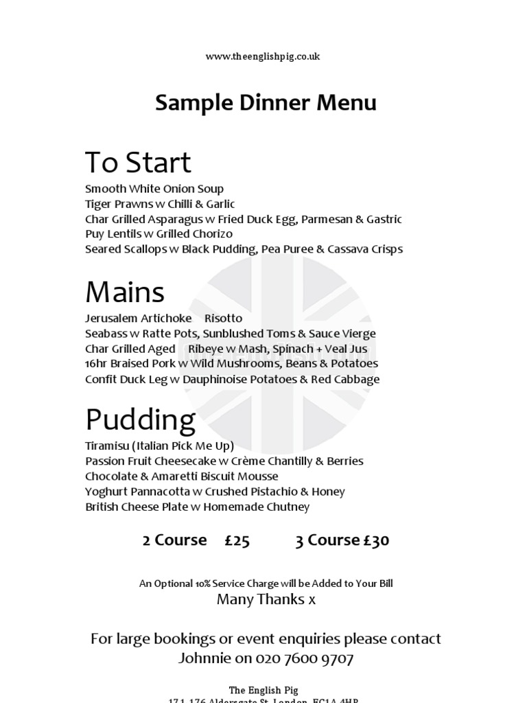 Menu | PDF