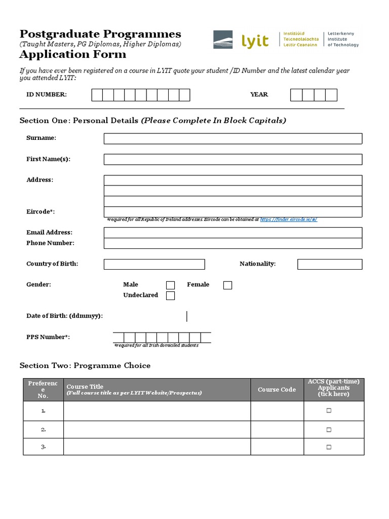 Postgraduate Application Form | PDF | Postgraduate Education | Academic ... Postgraduate Application Form | PDF | Postgraduate Education | Academic ...