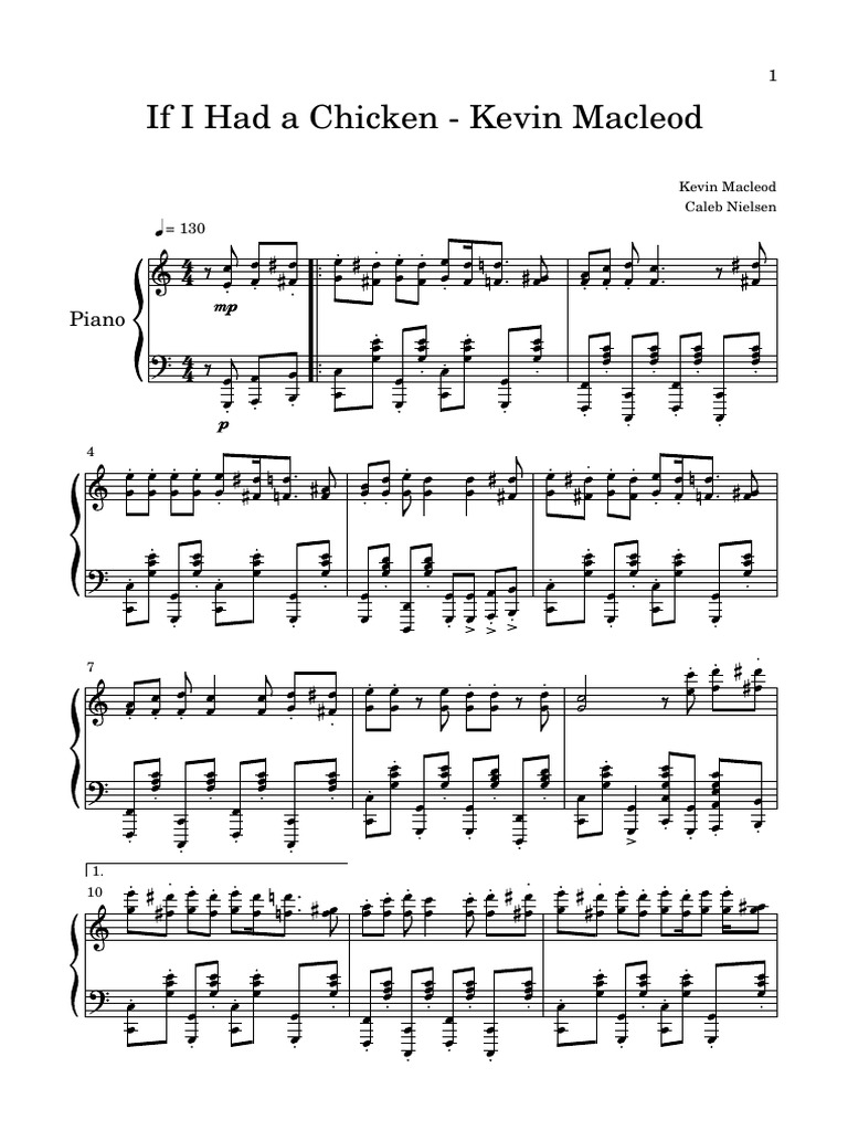 If I Had a Chicken - Sheet Music | PDF