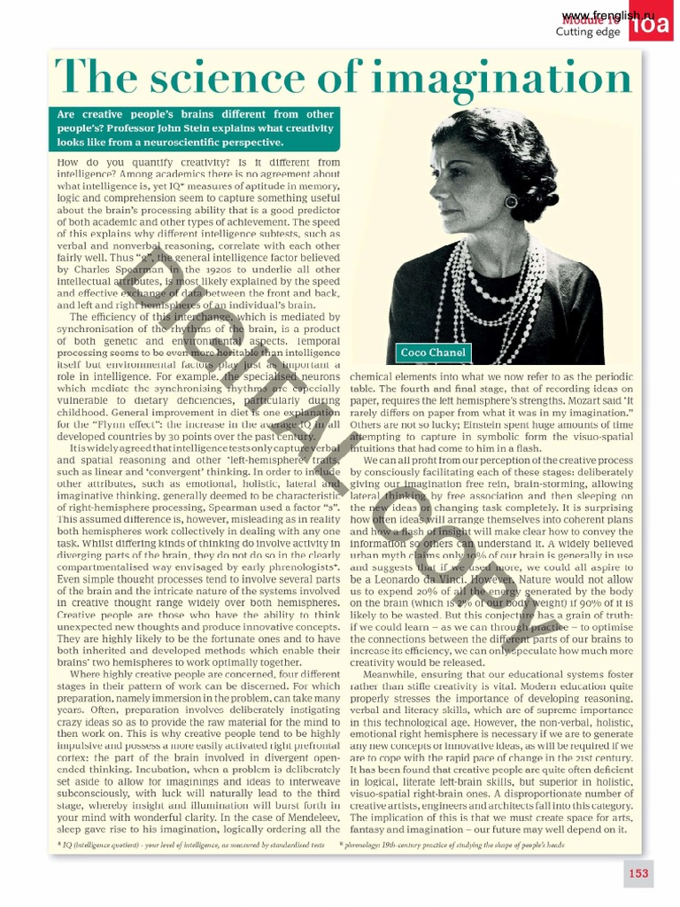 The Science of Imagination IELTS | PDF