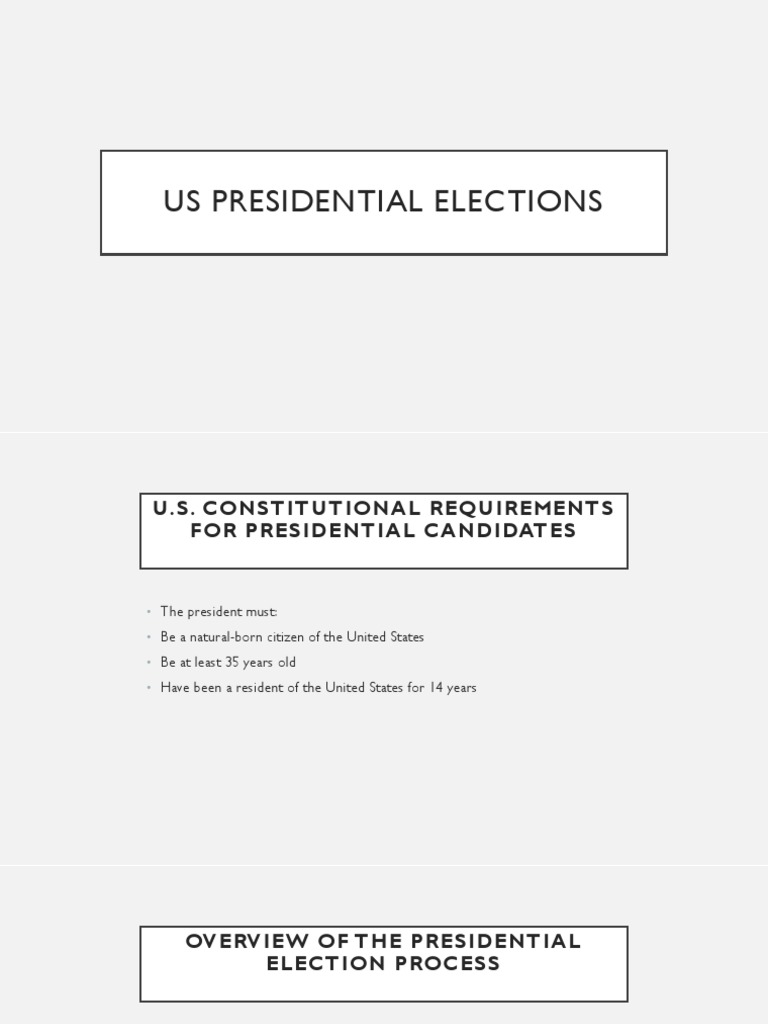 US Presidential Election | PDF | Primary Election | Elections