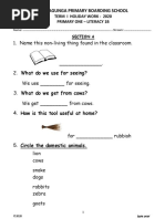 ENGLISH PRIMARY ONE Lesson Notes P - 1 Term II | PDF | Pronoun ...