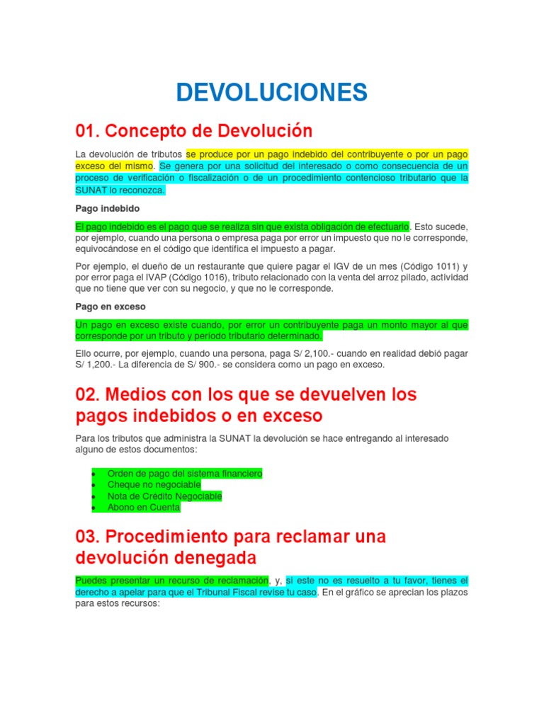 DEVOLUCIONES | PDF | Estatuto de limitaciones | Impuestos
