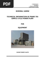 GE 7FA Gas Turbine Technical Data | PDF | Turbine | Gas Turbine