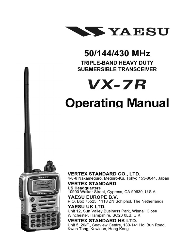 VX 7R Spanish | PDF | Electrical Engineering | Radio Technology