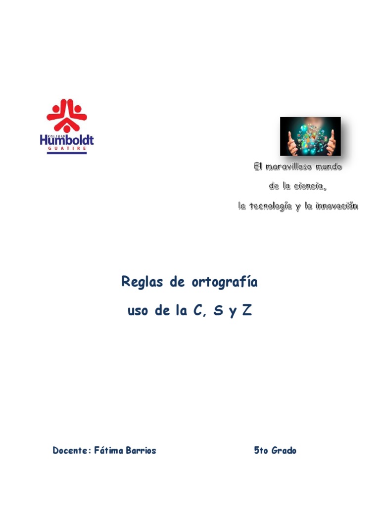 Reglas de Ortografía Uso de La C, S y Z PDD | PDF | Gramática | Morfología