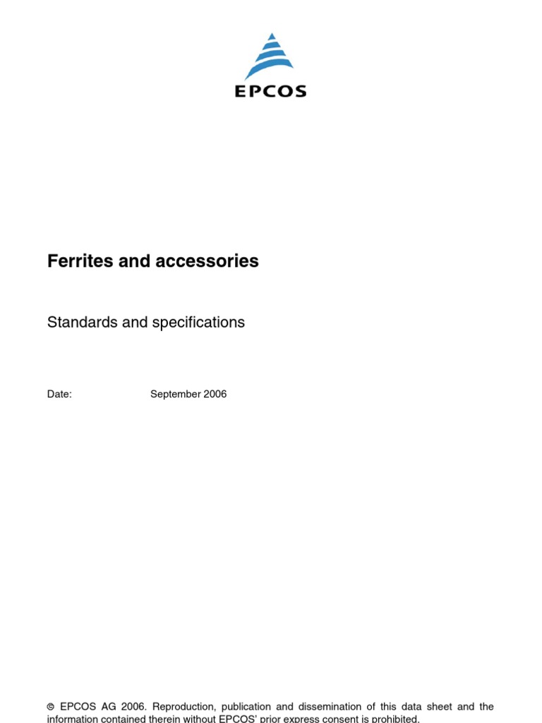 Ferrites and Accessories | Download Free PDF | Inductor | Electrical ...