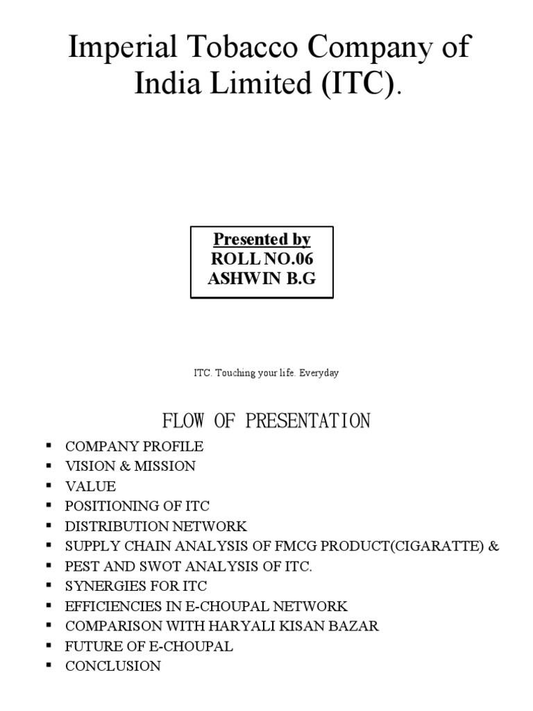 Itc Company Profile | Supply Chain Management | Business Economics