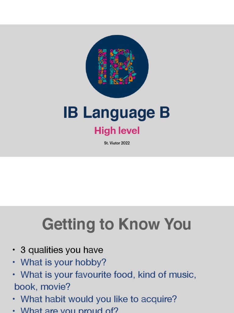 IB Language B: High Level | PDF | Identity (Social Science) | Community
