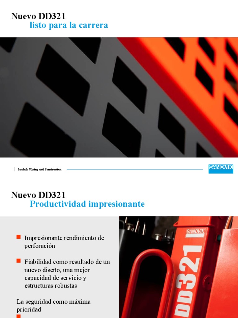 Sandvik DD321 Product Presentation | PDF | Bienes manufacturados