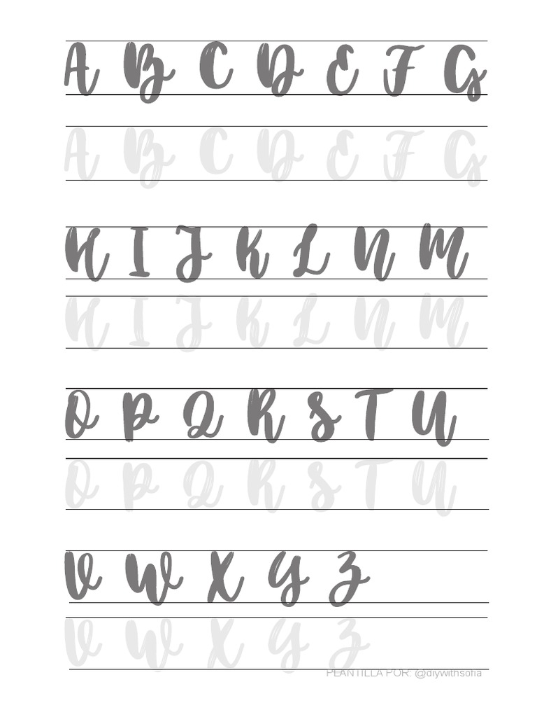 Plantilla Mayuscula Lettering | PDF