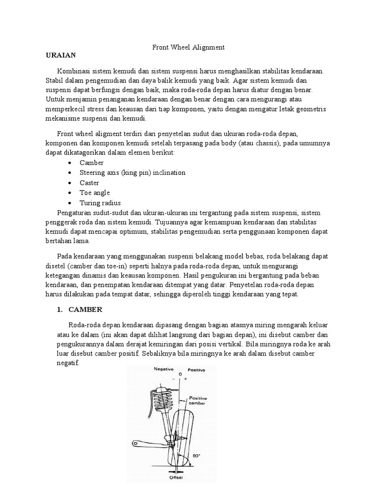 Front Wheel Alignment | PDF