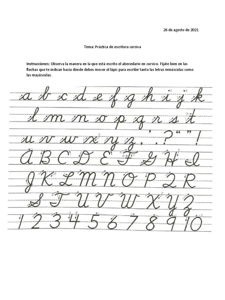 Abecedario en Cursivo | PDF