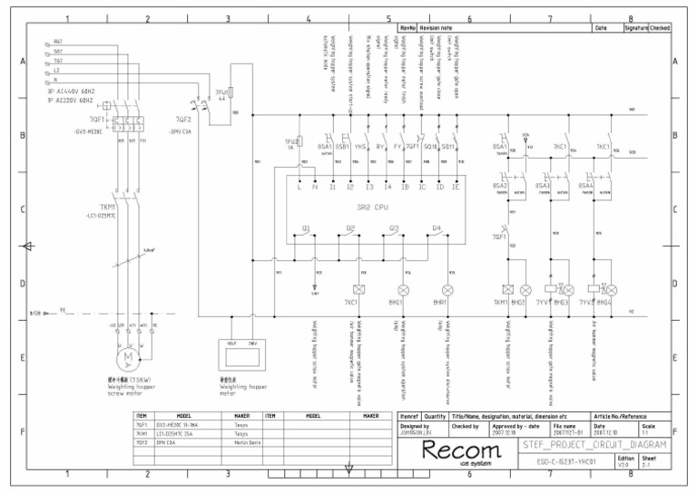 Electical Drawing Batching Plant Blue Box | PDF