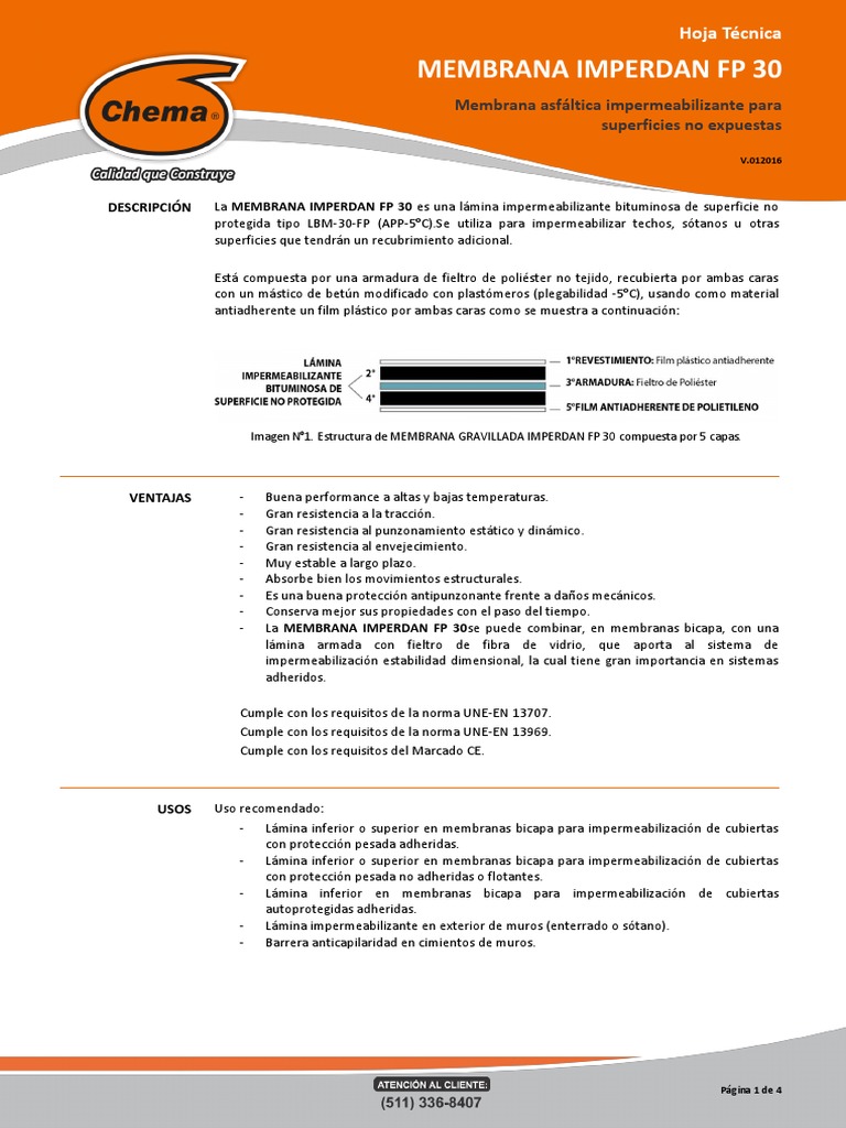 HT Membrana Imperdan FP 30 - V012016 | PDF | Bicapa lipídica | Soldadura