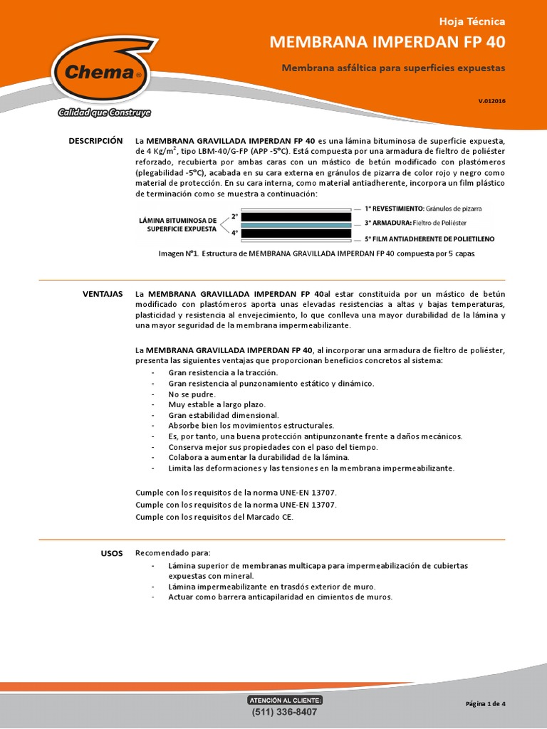 HT Membrana Imperdan FP 40 - V012016 | PDF | Soldadura | Construcción