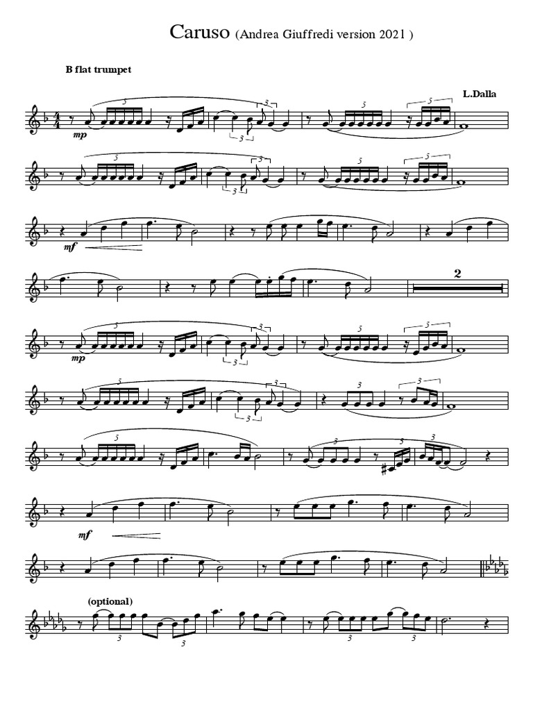 Caruso 2021 B Flat Trumpet | PDF
