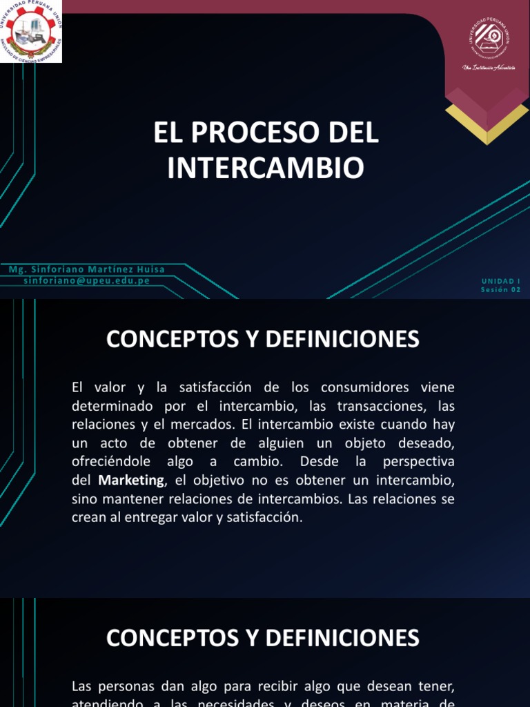 Proceso de Intercambio en Marketing | PDF | Negocios | Finanzas y dinero